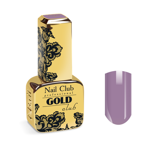 Nail Club professional Эмалевый гель-лак для ногтей с липким слоем GOLD CLUB 27 Purple Ross, 13 мл.