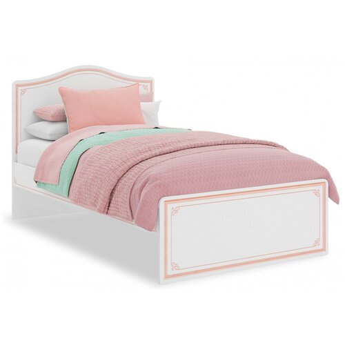 Кровать Cilek Selena Pink Bed односпальная, размер (ДхШ): 204х123 см, спальное место (ДхШ): 200х2000 см, цвет: белый/розовый