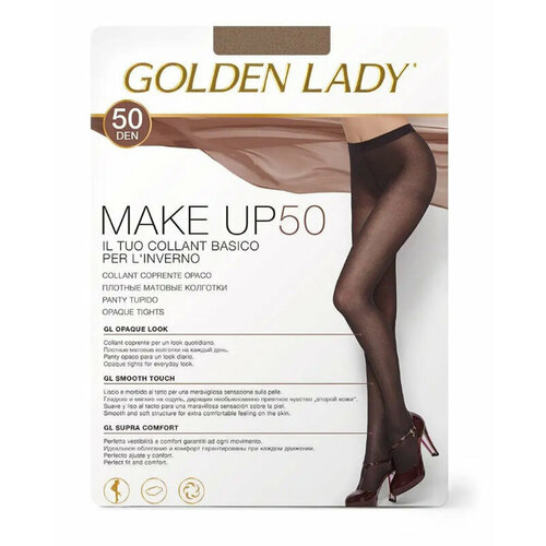 Колготки Golden Lady Make Up, 50 den, 3 шт., размер 5, черный