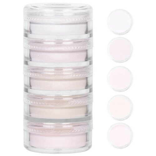 Irisk Professional набор акриловой пудры French Manicure №6, 5 цветов, 25 мл., №6