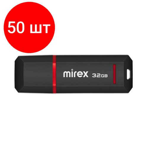 Комплект 50 штук, Флеш-память Mirex USB KNIGHT BLACK 32Gb (13600-FMUKNT32 )