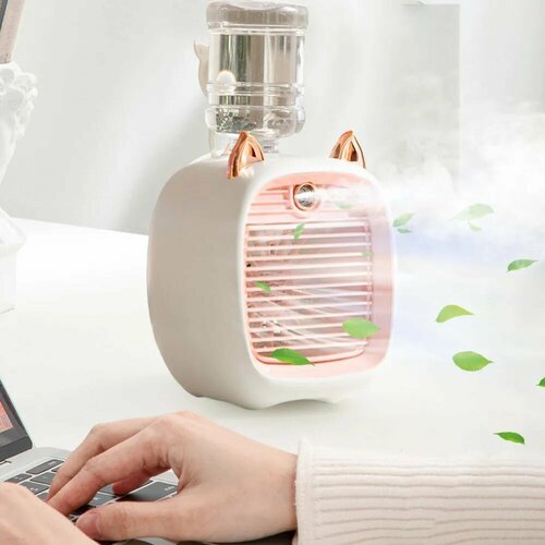 Вентилятор-увлажнитель ZK-449-pink Spray Cooling Fan