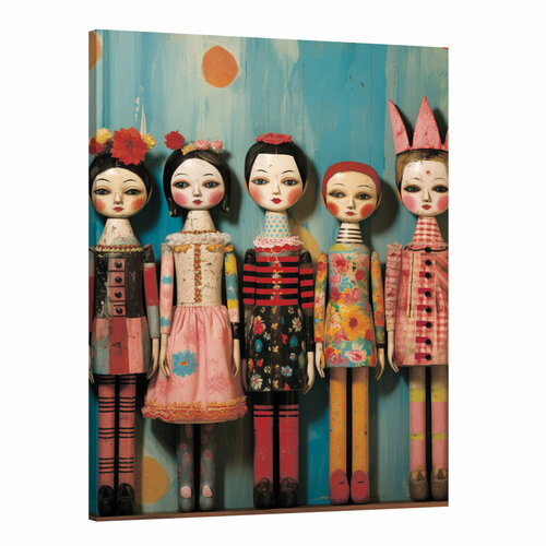 Интерьерная картина 50х70 "Портрет куклы"