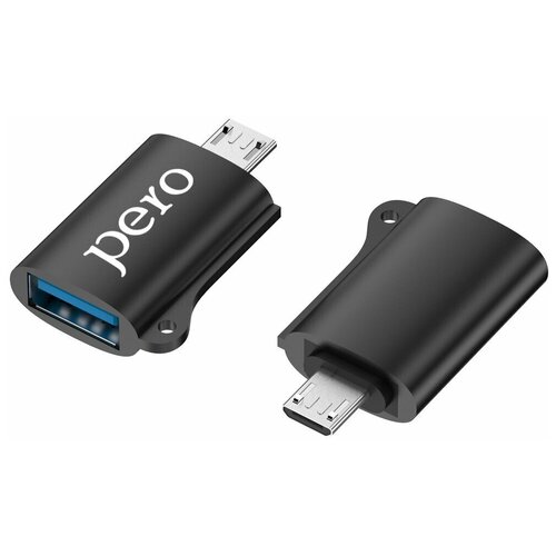 Адаптер PERO AD02 OTG MICRO USB TO USB 2.0, черный