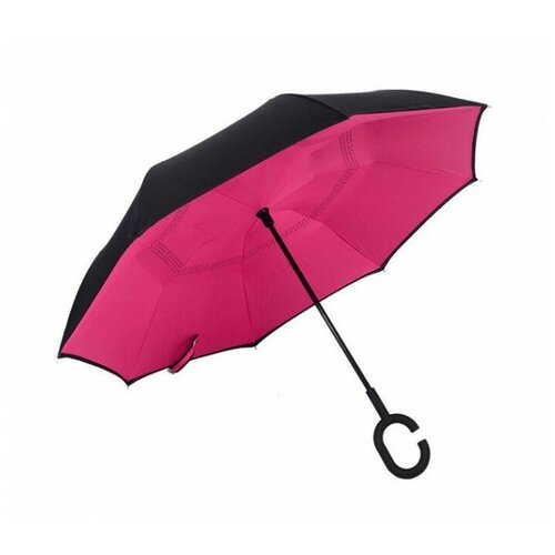 Зонт механика, обратное сложение, розовый