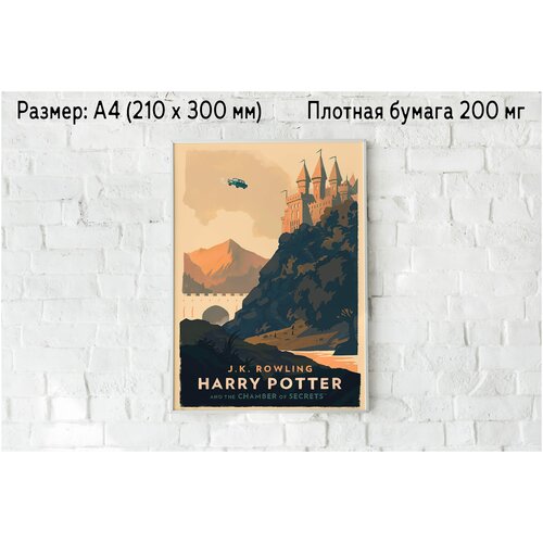 Плакат на стену "Гарри Поттер" / Формат А4 (21х30 см) / Постер для интерьера