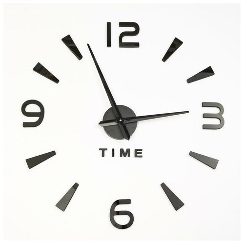 Часы-наклейка, серия: DIY, "Кавалье", плавный ход, d-120 см, 1 ААА, черные