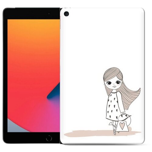 Чехол задняя-панель-накладка-бампер MyPads Девочка с сумкой для iPad mini 5 7.9 (2019)-A2133/A2124/A2126/A2125 противоударный