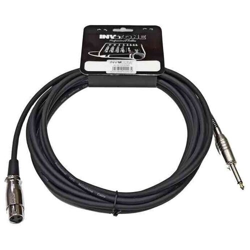 Микрофонный кабель Invotone ACM1005BK длина 5 м Jack 6.3 мм - XLR3F