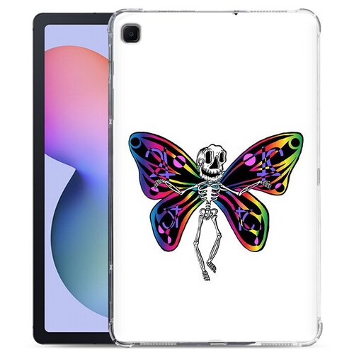 Чехол задняя-панель-накладка-бампер MyPads эффект бабочки для Samsung Galaxy Tab S6 Lite 10.4 SM-P610/P615 противоударный