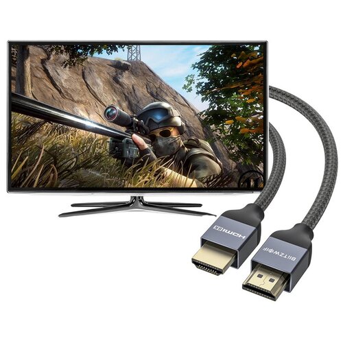 Кабель BlitzWolf BW-HDC5 8K 48Gbps HDMI to HDMI Cable 1,2м, серый