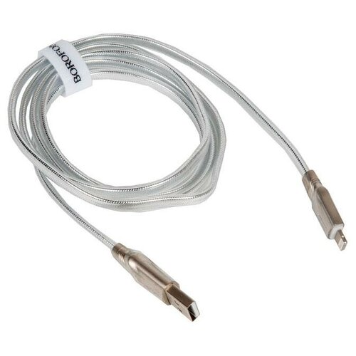 Кабель USB BOROFONE BU12 для Lightning, 2.4А, длина 1.2 м, серый