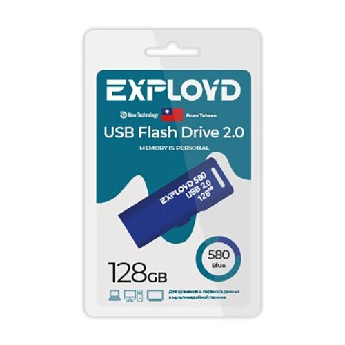 USB Flash Drive 128Gb - Exployd 580 EX-128GB-580-Blue