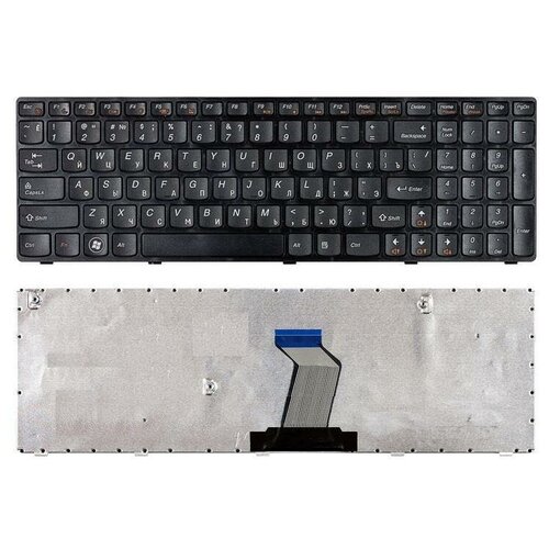 Клавиатура для ноутбука Lenovo IdeaPad Z570 V570 Z575 B570 черная c черной рамкой