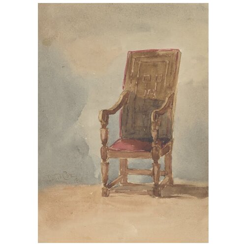 Репродукция на холсте Этюд античного кресла Кокс Дэвид 30см. x 42см.