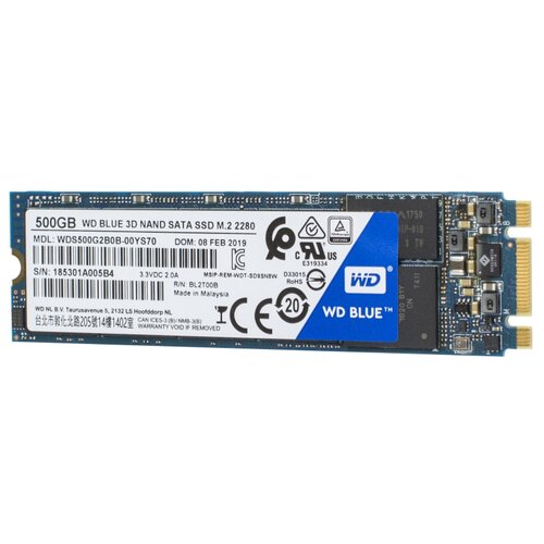 Твердотельный накопитель Western Digital WD Blue SATA 250 ГБ M.2 WDS500G2B0B