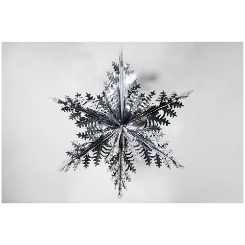 Фигура Снежинка серебро 40 см