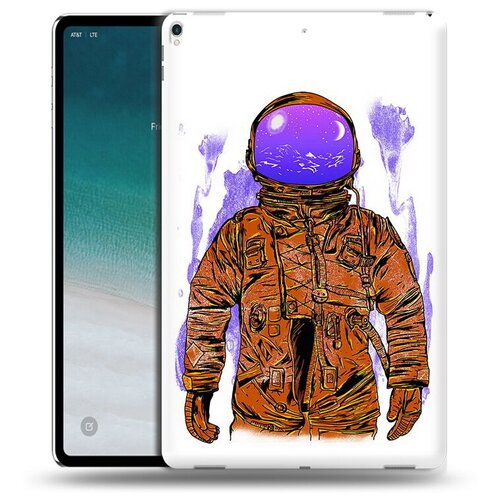 Чехол задняя-панель-накладка-бампер MyPads нарисованный мужчина в скафандре для iPad Pro 12.9 (2018) A1895/A1983/A2014 противоударный