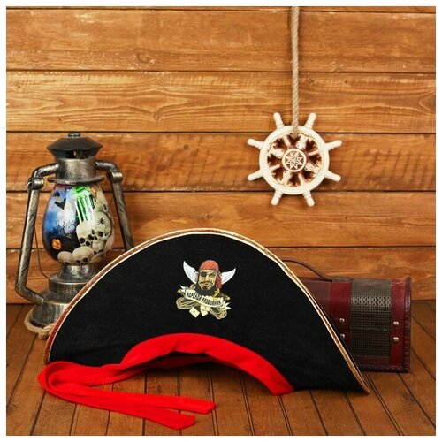 Шляпа пиратская "Морской разбойник", взрослая, р-р. 56-58