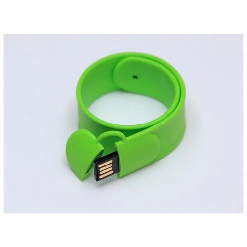 Флешка в виде браслета (64 Гб / GB USB 2.0 Зеленый/Green SS001 Флеш накопитель usbsouvenir U606A браслет)