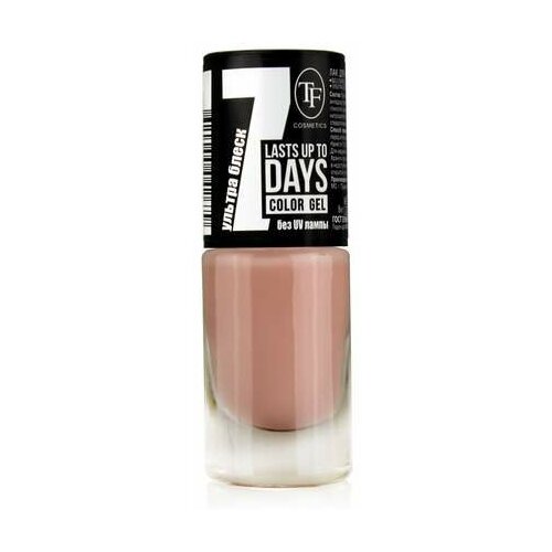 TF Cosmetics лак для ногтей 7 days Color Gel, 8 мл, №293 нежно-розовый/полупрозрачный