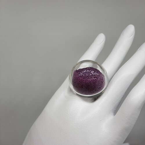 Кольцо PJ Murano, безразмерное, фиолетовый
