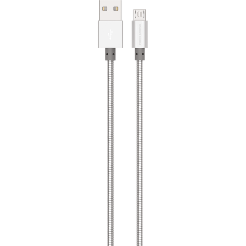 Дата-кабель USB 2.1A для micro USB More choice K31m металл 1м Silver