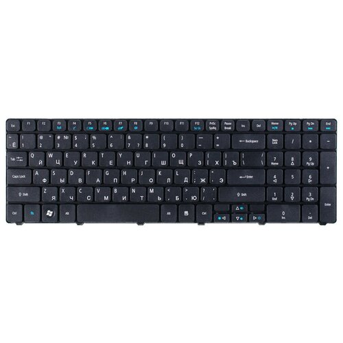 Клавиатура для ноутбука Acer Aspire 7741Z, Чёрная, Матовая