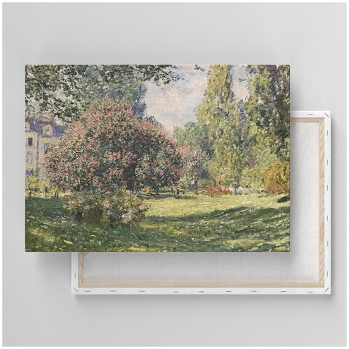 Картина на холсте с подрамником / Monet Claude - The Parc Monceau / Клод Моне