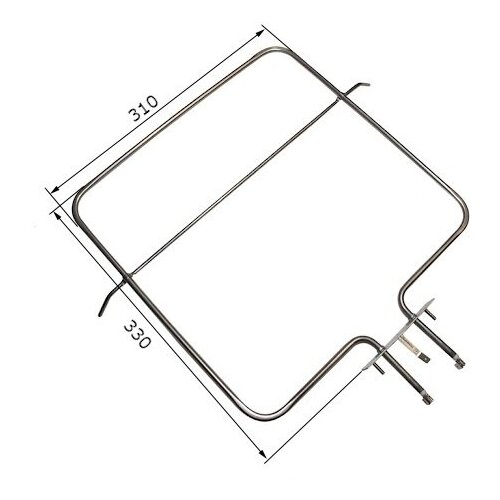 ТЭН для духовки 800W, 230V, верхний (Дарина, ЗВИ) 330х310 мм