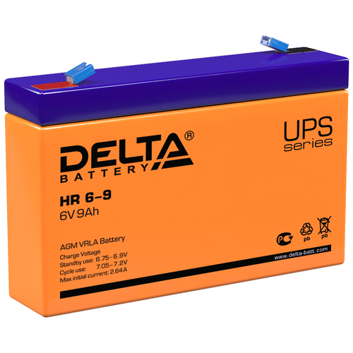 Аккумуляторная батарея DELTA Battery HR 6-9 (634W) 6В 9 А·ч