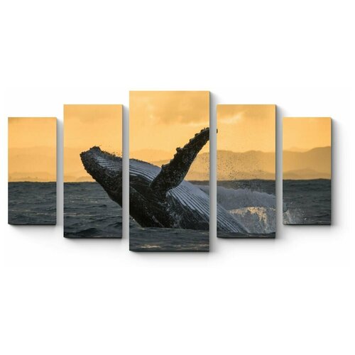 Модульная картина Величественный кит 110x61