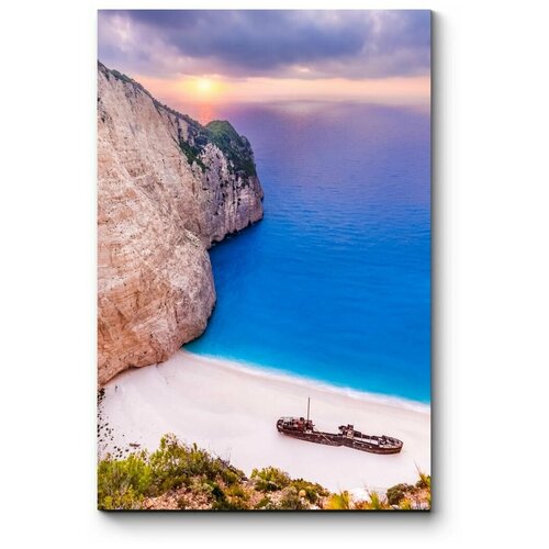 Модульная картина Закат на пляже Греции 110x165
