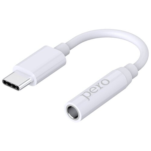 Аксессуар Pero AD04 USB Type-C - Mini Jack 3.5mm White PRAD04TJWT