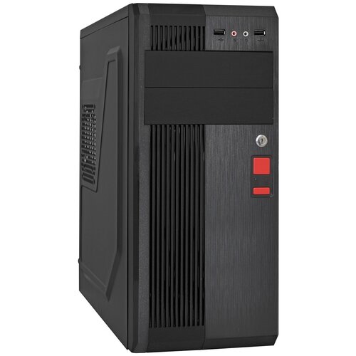 Корпус Miditower ExeGate UN-605B-UN450 (ATX, БП UN450 с вент. 12см, 2*USB, аудио, блокировка, черный) EX283224RUS