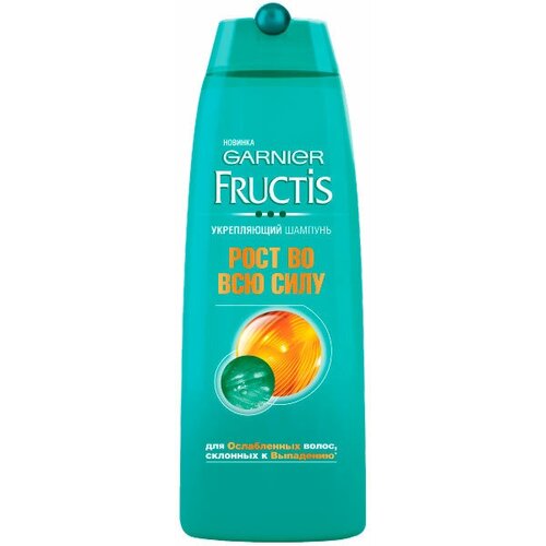 Набор из 3 штук Шампунь для волос GARNIER Fructis 250мл Рост во всю силу для ослабленных и склонных к выпадению волос