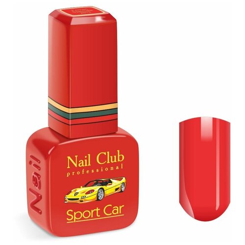 Nail Club professional Эмалевый красный гель-лак для ногтей, цвет ярко-коралловый 2013 Ferrari Speciale, 13 мл.