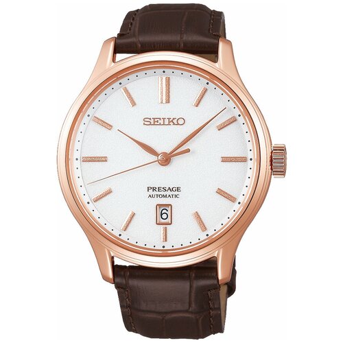 Наручные часы SEIKO Presage, золотой, белый