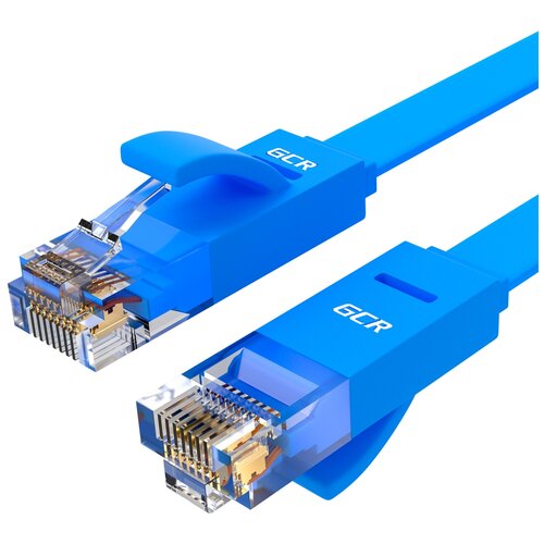 Патч-корд GCR RJ-45 - RJ-45 (GCR-LNC62), 0.15 м, синий