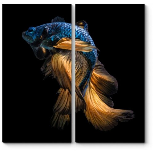 Модульная картина Завораживающий танец рыбы 130x130