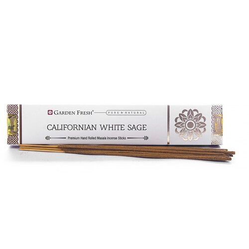 Ароматические палочки благовония Белый Шалфей Californian white sage Garden Fresh 15 г