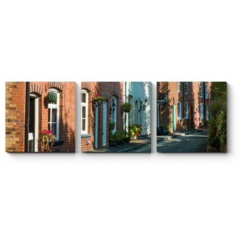 Модульная картина Тихая улочка Бриджнорта, Англия100x33