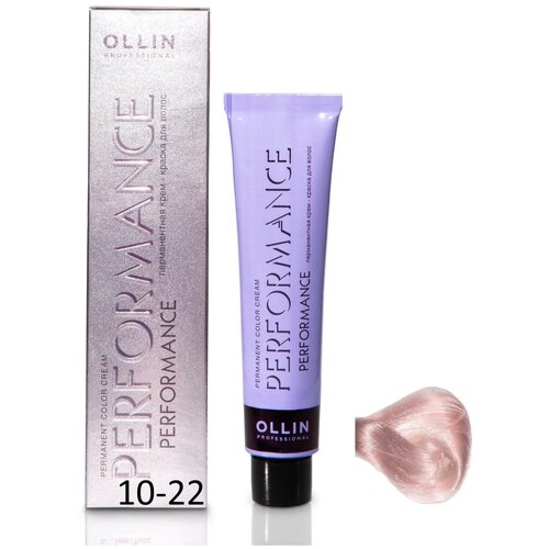 OLLIN Professional Performance перманентная крем-краска для волос, 10/22 светлый блондин фиолетовый, 60 мл