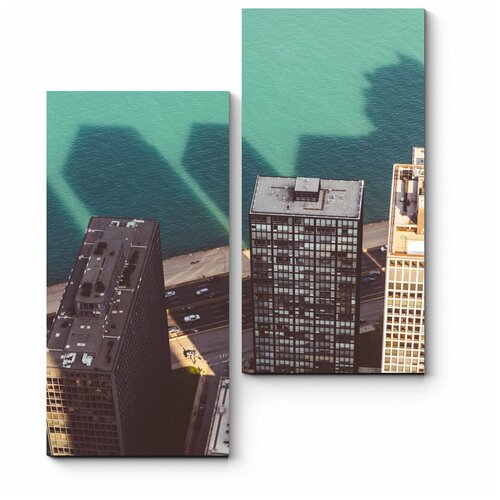 Модульная картина Пролетая над Чикаго 90x113