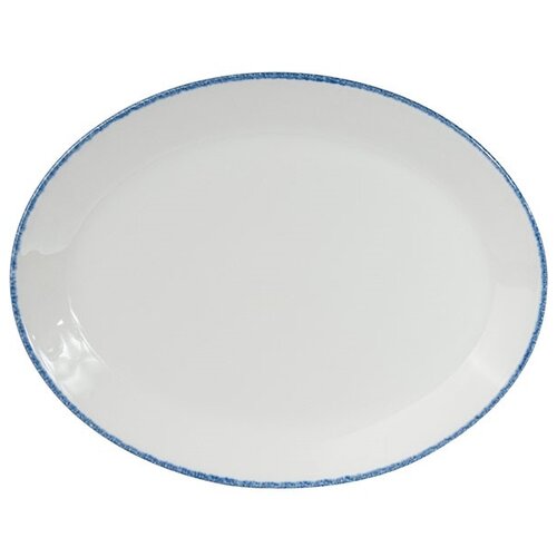 Steelite Блюдо Blue Dapple, 28х16 см, 1 шт., белый/синий