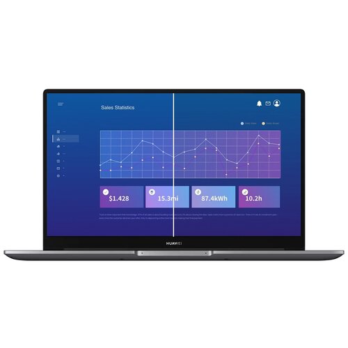 15.6" Ноутбук HUAWEI MateBook B3-510BBZ-WBI9 1920x1080, Intel Core i3 10110U 2.1 ГГц, RAM 8 ГБ, DDR4, SSD 256 ГБ, Intel UHD Graphics, Windows 10 Pro, 53012JEG, space gray