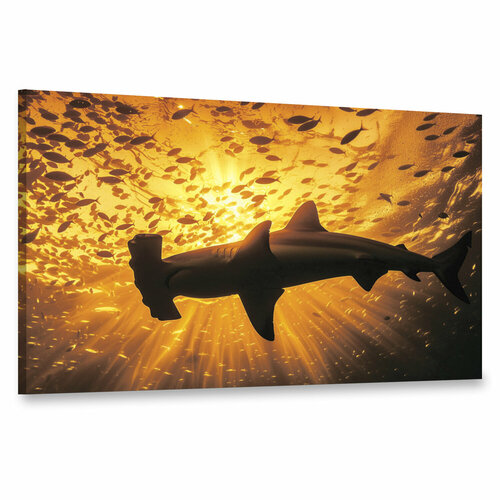 Интерьерная картина 100х60 "Акула: символ мощи"