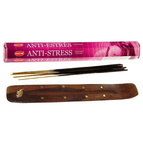 Благовоние HEM "Anti Stress" (Антистресс), 20 палочек + подставка