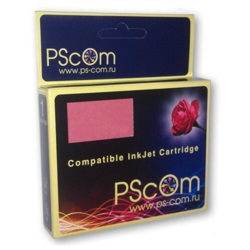 Картридж Ps-Com пурпурный (magenta) совместимый с Canon CLI-521M, объем 17 мл.