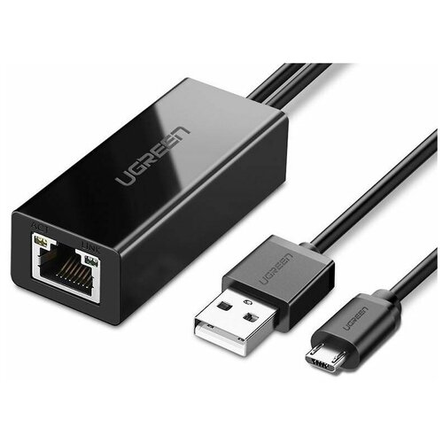Сетевая карта Ugreen MicroUSB 2.0 - 100Mbps Ethernet Adapter 30985